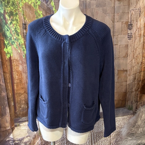 J. Jill | Sweaters | J Jill Blue Cardigan Sweater Timeless Design ...